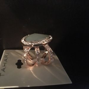 Tahari | Jewelry | Tahari Iridescent Jade Rhinestones Elegant Ring | Poshmark